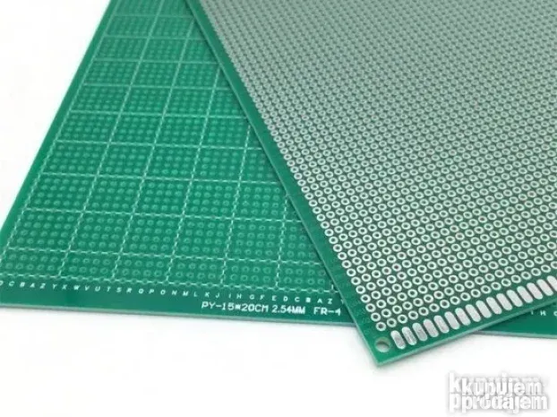 Raster PCB pločica jednostrana vitroplast 150 x 200mm - KupujemProdajem