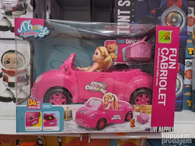 Auto za barbike i barbika roze - KupujemProdajem