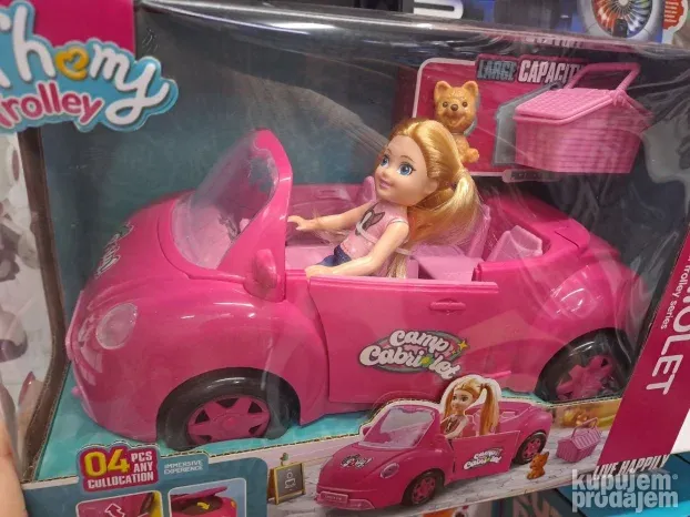Auto za barbike i barbika roze - KupujemProdajem