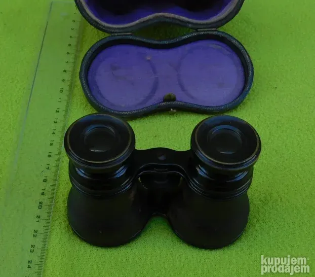 Stari dvogled francuski iz prvog sv.rata u futroli - ww1 - KupujemProdajem