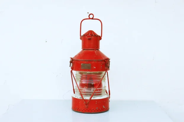 Starinski veliki brodski fenjer na petrolej sidrena lampa - KupujemProdajem