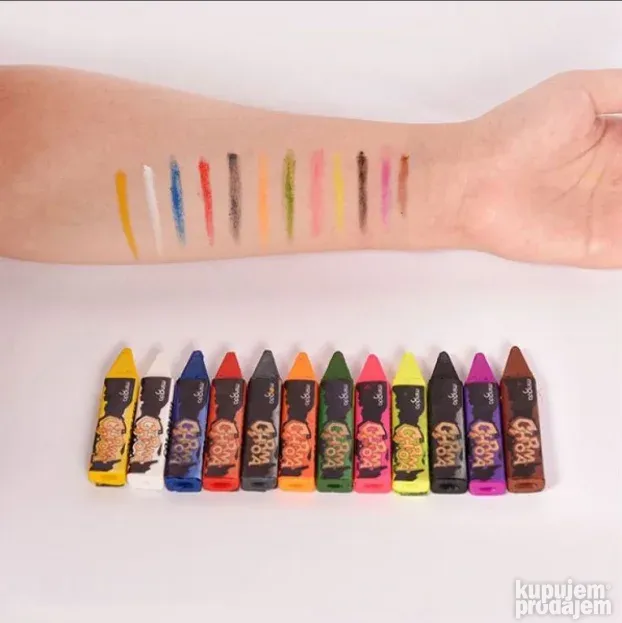 Olovke za oslikavanje lica i tela - Set od 12 bojica za crta ...