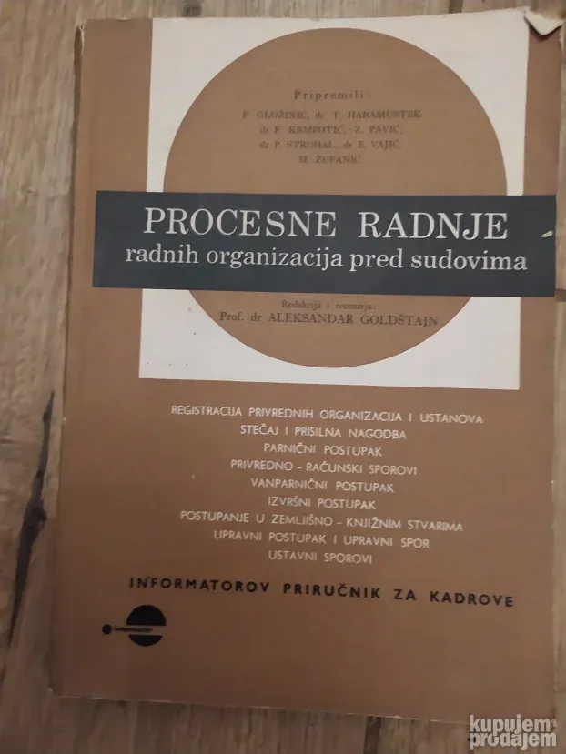 procesne radnje radnih organizacija pred sudovima - KupujemProdajem