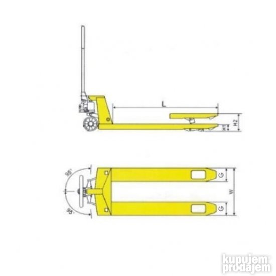 EP ručni-viljuškar paletar 2.5t - KupujemProdajem