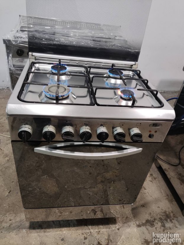 Sporet na plin sa TURBO RERNOM na struju inox made in ITALY ...