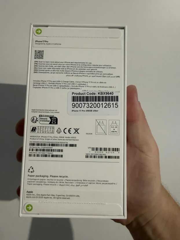 Iphone 17 Pro 256gb Silver Novo - KupujemProdajem