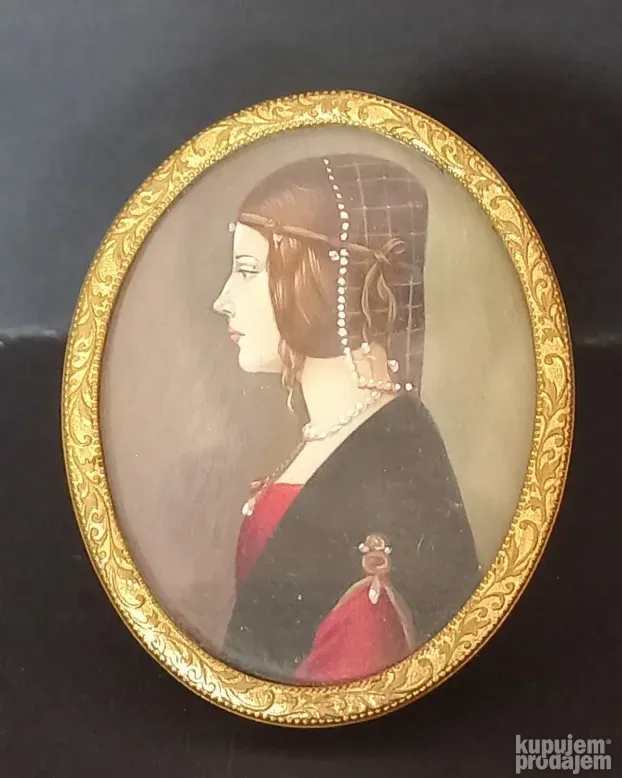 Antika, Stara minijatura Princeze, Gold-Bronza, preko100g, R ...