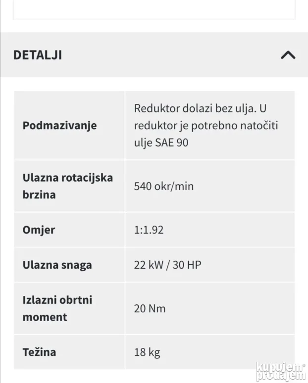 Reduktor za Tarup-Malcer - KupujemProdajem