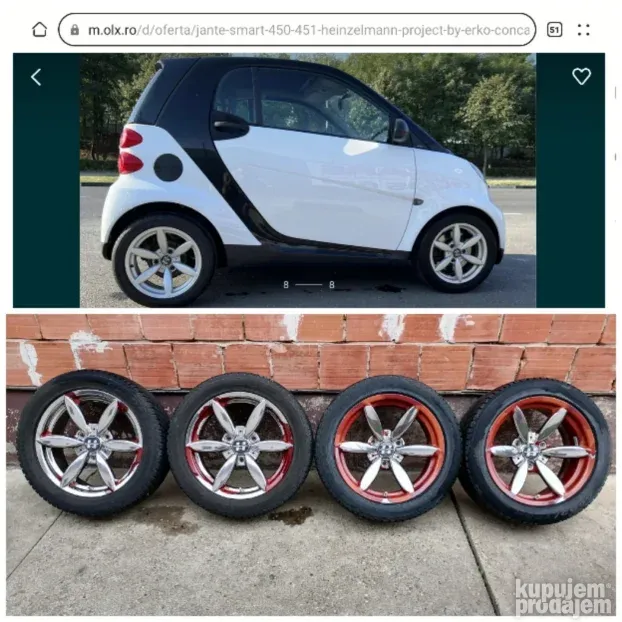 Konkavne alu felne 15" za Smart HEINZELMANN ERKO - KupujemProdajem