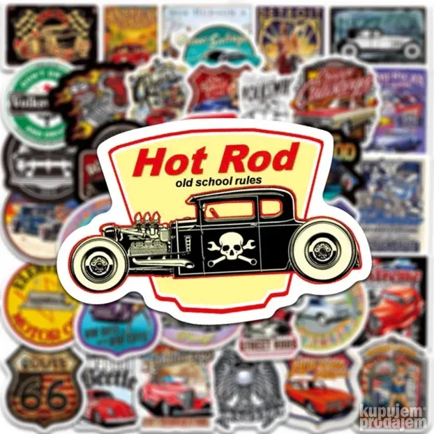 Hot Rod OldSchool Sticker Bomb Nalepnice 100 kom. Komplet - KupujemProdajem