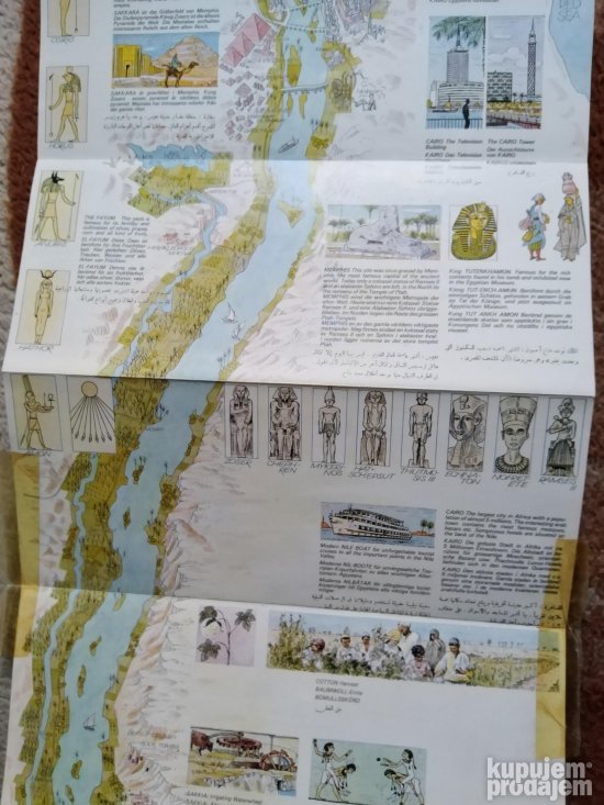 The Nile, Illustrated guide map - KupujemProdajem