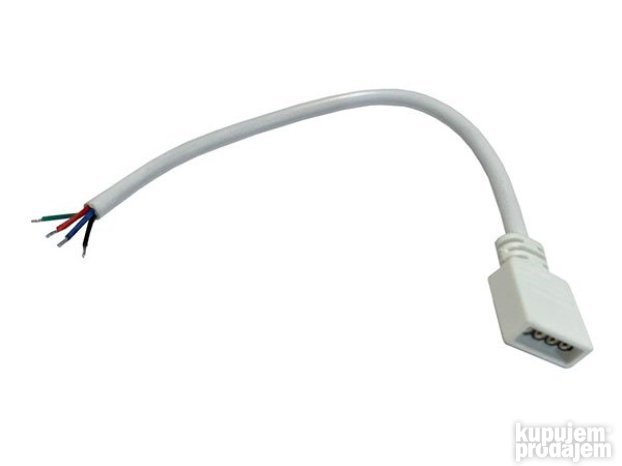 Konektor za spajanje RGB led trake 4 pins ženski 15cm white ...