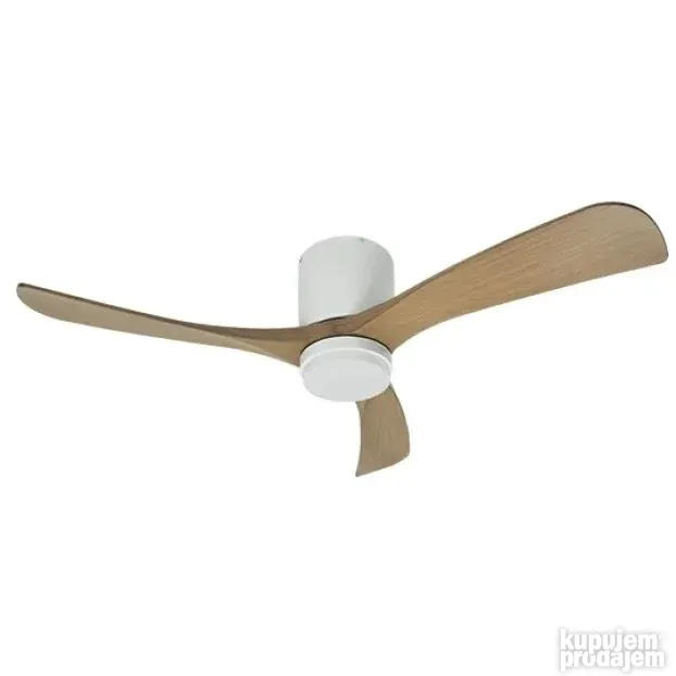 Luster VENTILATOR DRVO-BELA sa LED Svetlom fi117cm + Daljins ...