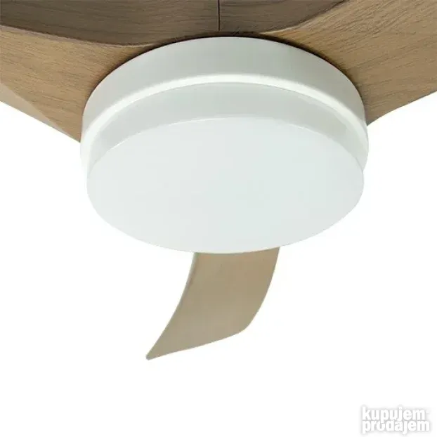 Luster VENTILATOR DRVO-BELA sa LED Svetlom fi117cm + Daljins ...