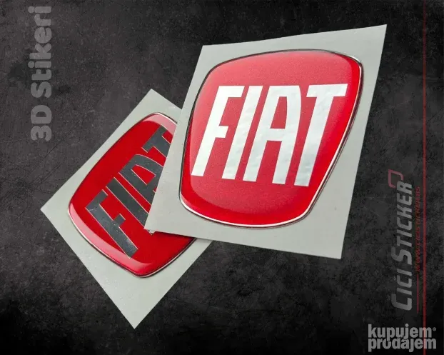 3d Stikeri Fiat stikeri za znak - auto stikeri - 2021 - KupujemProdajem