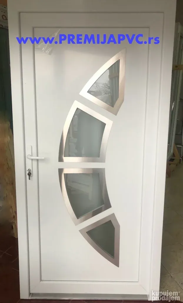 Ulazna pvc vrata 100x200 nova. INOX panel. AKCIJA - KupujemProdajem