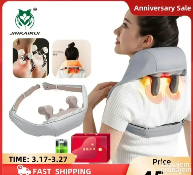 Masazer za vrat 1800d JEDINI PROFESIONALNI sa grejacem 2500d - KupujemProdajem