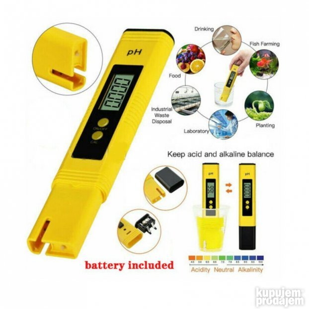 Digitalni pH metar pH tester pH merac pH merac - KupujemProdajem