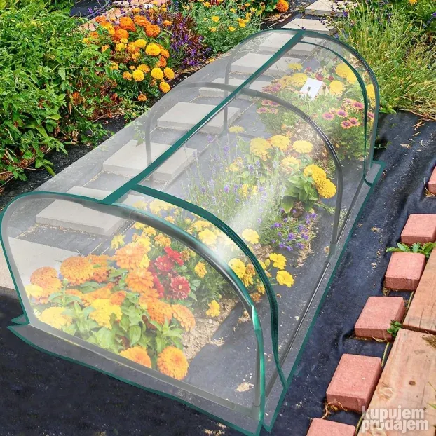 Plastenik za dvoriste sa PVC zastitom - 130cm x 60cm - KupujemProdajem