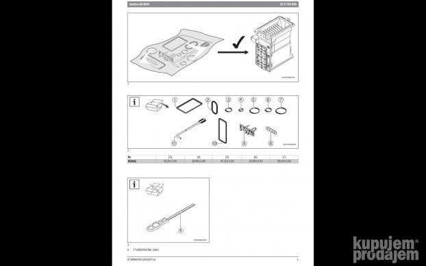 Servisni kit WB5 gorionika Junkers Bosch 8737707990 nov - KupujemProdajem