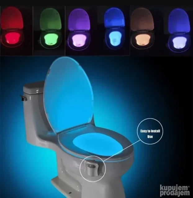 NOVO! Svetlo Za Wc Solju Sa Senzorom 8 Led - KupujemProdajem