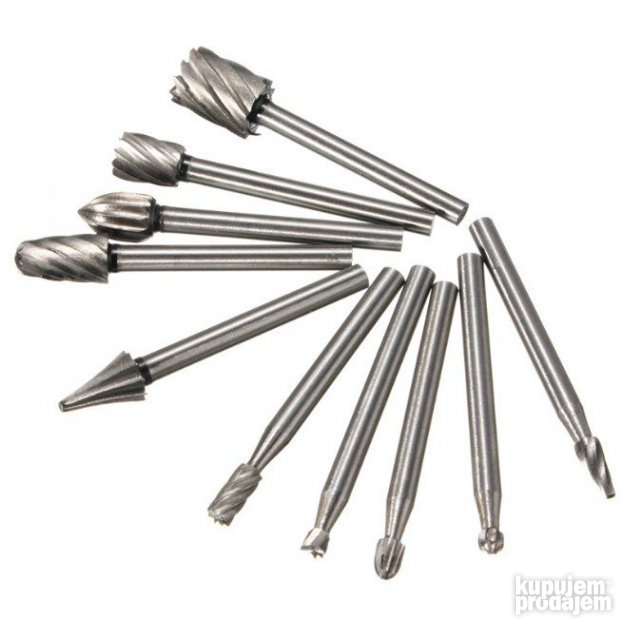 Set glodala za drvo 10 kom prihvat 3mm - KupujemProdajem