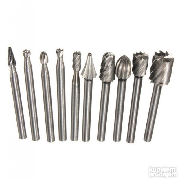 Set glodala za drvo 10 kom prihvat 3mm - KupujemProdajem