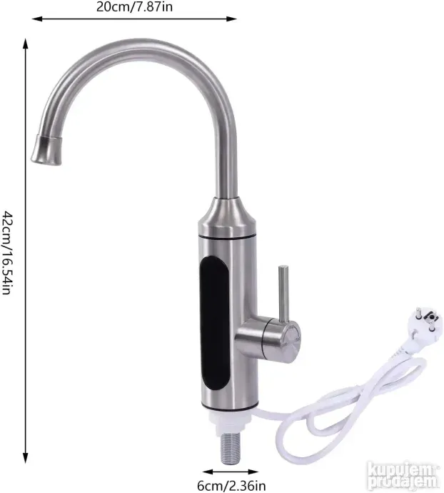 Delimano Slavina sa grejacem cesma protocni bojler Inox Lux ...