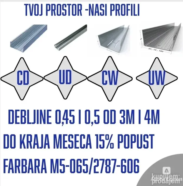 knauf profili-profili za gips ploce - KupujemProdajem