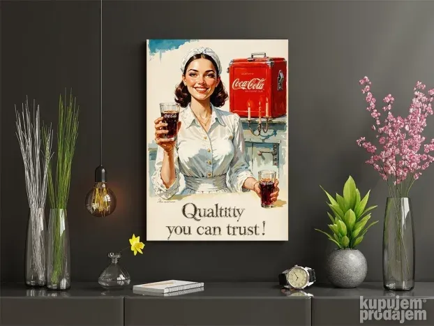 Lady Coca Cola - Retro razne slike - Razne dimenzije - KupujemProdajem