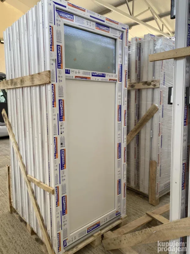 JK PVC KAROLAJ vrata ( 1/3 i 2/3 staklo) 88 x 200/208 - KupujemProdajem