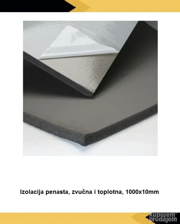Izolacija penasta, zvučna i toplotna, 1000x10mm - 1184 - KupujemProdajem
