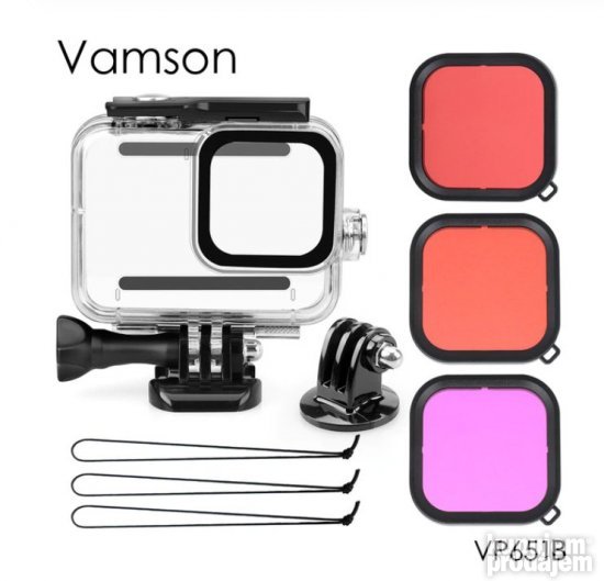 GoPro 8 vodootporno kuciste + 3 filtera - KupujemProdajem