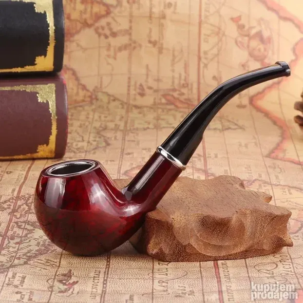 Klasična bordo lula za pušenje sa priborom (Model 083) - KupujemProdajem