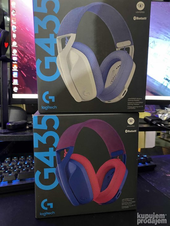 Logitech G435 wireless bezicne slusalice Bele / ljubicasta / - KupujemProdajem