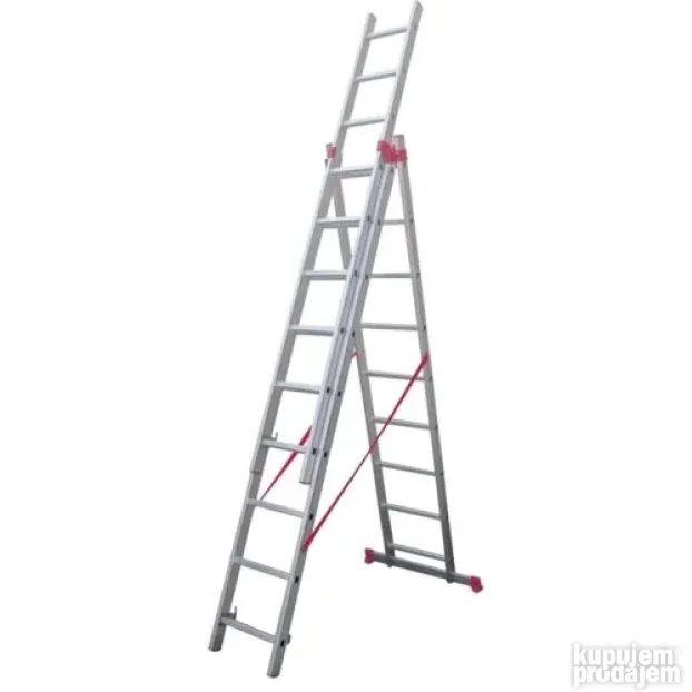 Trodelne alumunijumske merdevine 3x12 - 8.4m BESP DOSTAVA - KupujemProdajem