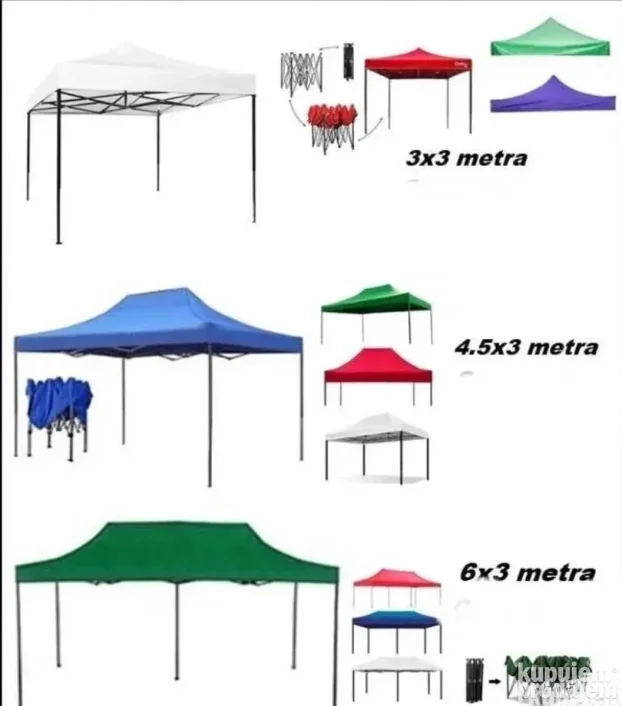 Tende paviljoni Šatori 3x3,3x4.5 i 3x6 Novoo - KupujemProdajem