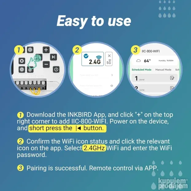 Inkbird IIC-800-WIFI kontroler za prskalice/zalivanje - KupujemProdajem
