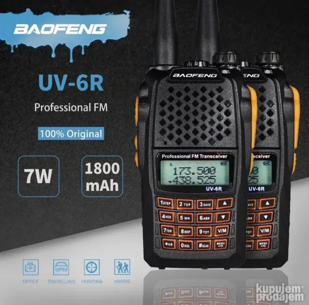 BAOFENG UV6R radio stanica sa velikim dometom toki voki BF - KupujemProdajem