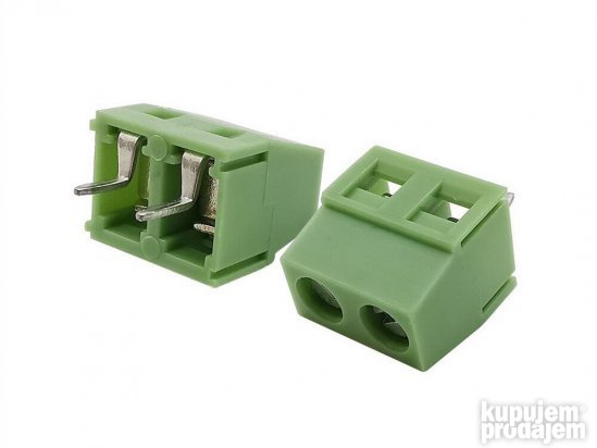 KF127-2P Terminal blok 2 pina (zeleni) 5.08mm raster - KupujemProdajem