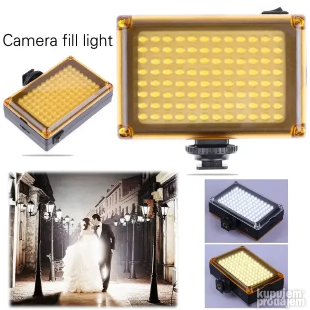 LED Reflektor 96 Dioda 2 Filtera Zuti i Beli Foto Video - KupujemProdajem