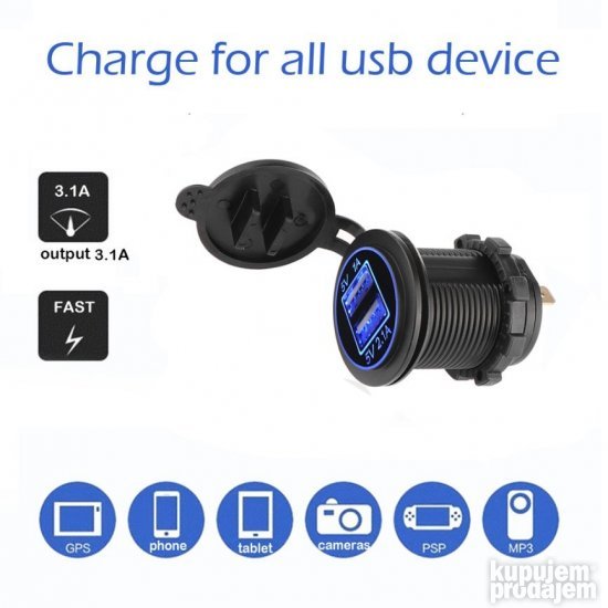 Ugradni usb plavi crveni zeleni - KupujemProdajem