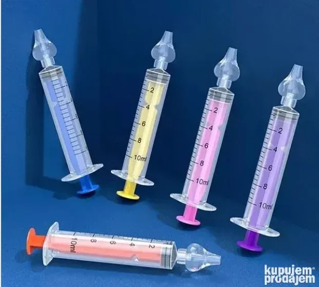 Špric sa silikonskim nastavkom za čišćenje nosa, pojedinačno ...