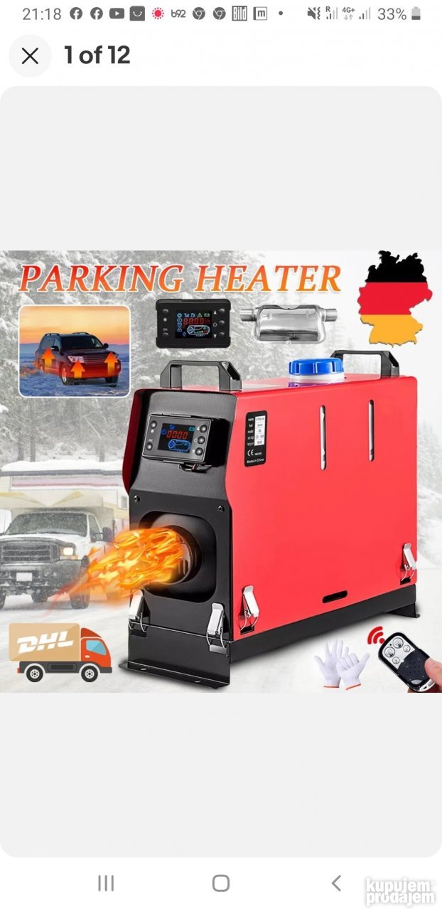 Webasto grejanje na dizel prenosivo 8k 12v - KupujemProdajem