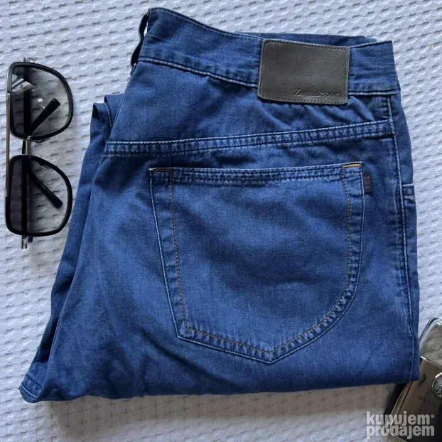 ZEGNA ORIGINAL muske tamno plave farmerke 35 ili M - KupujemProdajem