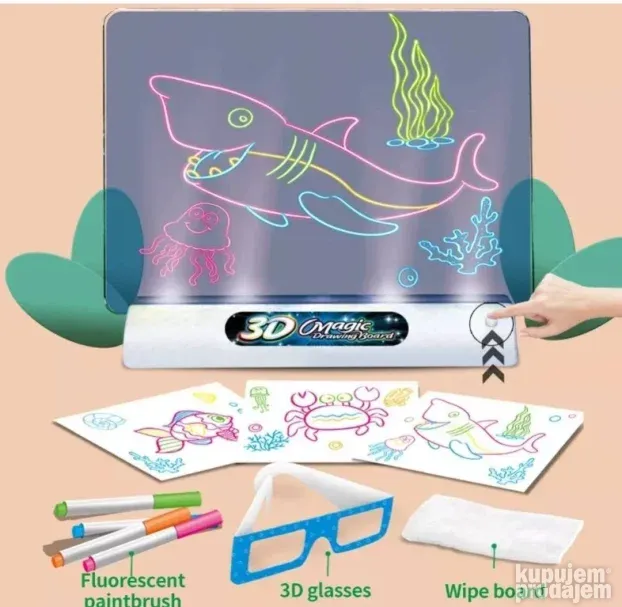 Tabla magicna 3D plus 3D naocare za decu - KupujemProdajem