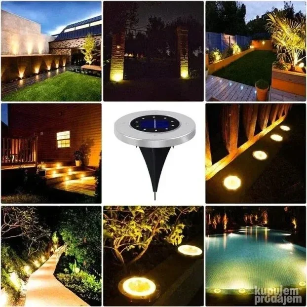Solarne disk lampe za dvoriste 4 kom 16 dioda 1200 din Novo - KupujemProdajem