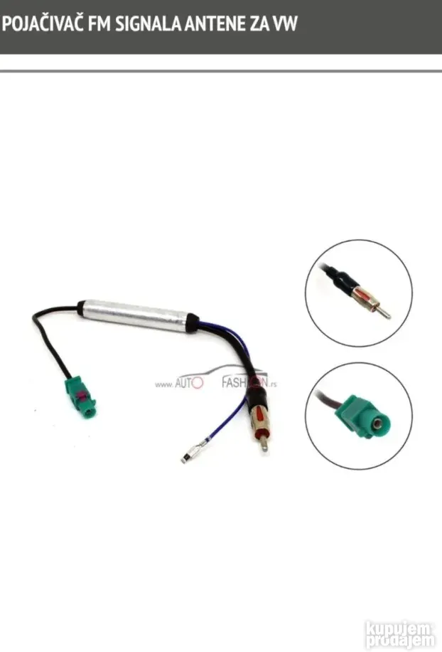 Pojačivač FM signala antene za VW - KupujemProdajem