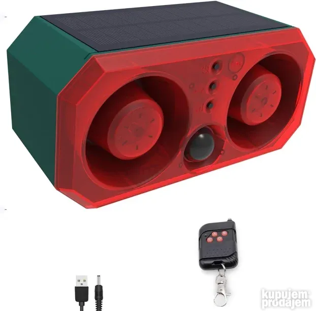 Zvučni alarm prtotiv štetočina sa solarnim senzorom pokreta ...