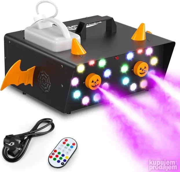 Masina za maglu aparat za dim 1500W sa RGB osvetljenjem - KupujemProdajem